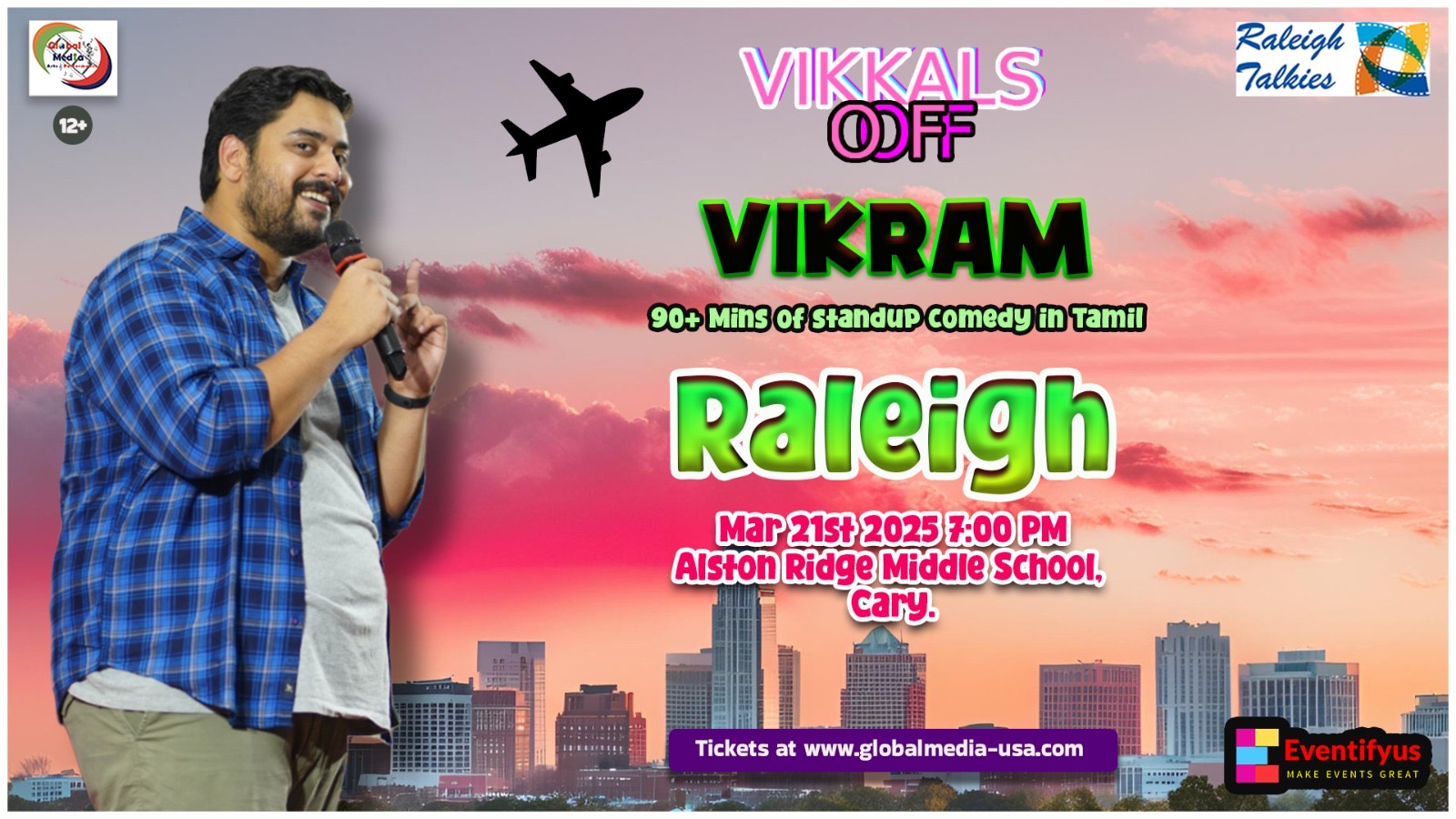 Vikkals of Vikram Comedy show - Raleigh - Eventifyus